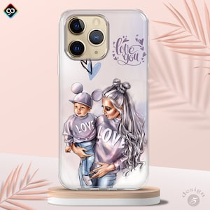 Mom Daughter Phone Case,mom of Boy Case,mother Phone Case,iphone 14 13 ...