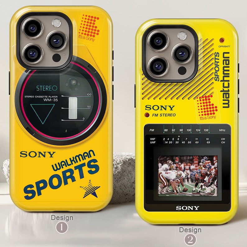 Retro Yellow Walkman iPhone 17 16 15 Pro Magsafe Case: 80s 90s Style ...