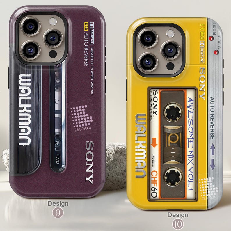 Retro Yellow Walkman iPhone 17 16 15 Pro Magsafe Case: 80s 90s Style ...