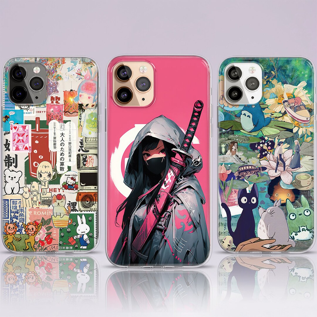 Japanese Cool Anime Girl Inspired Manga Collage Phone Case, iPhone 15 ...