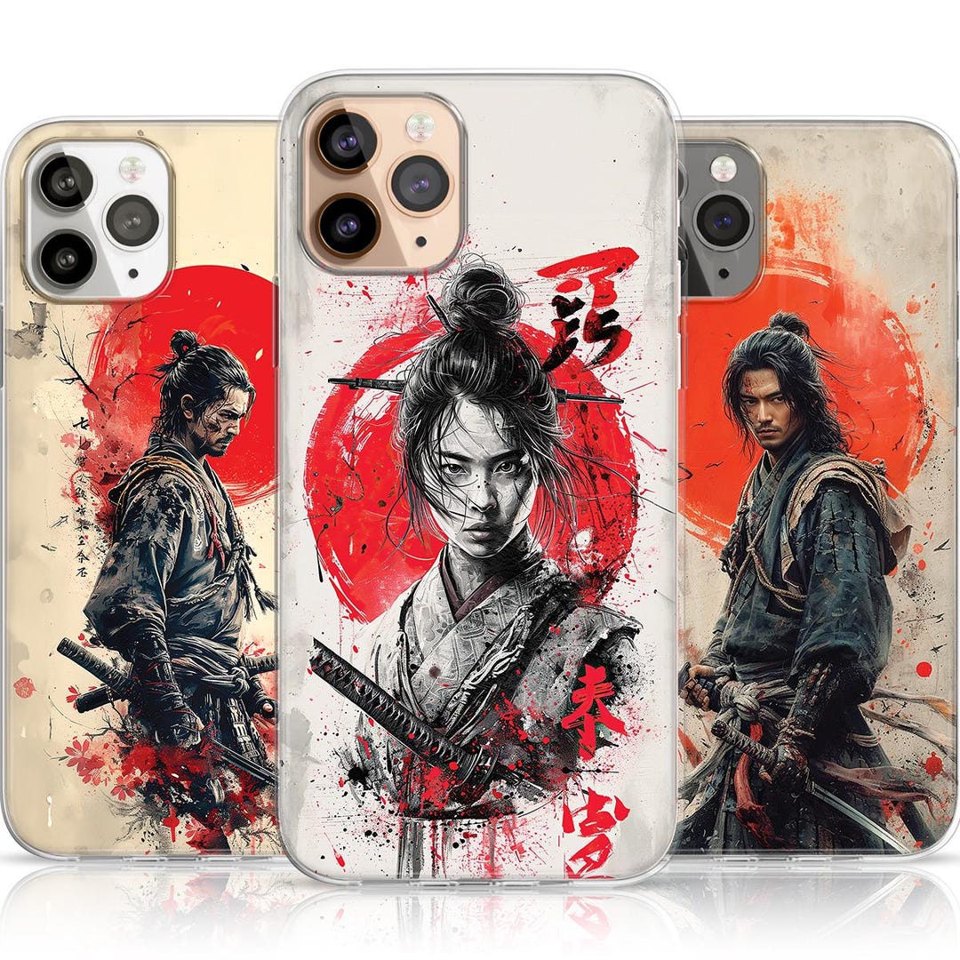Retro Japanese Art Samurai Warrior Magsafe Phone Case, Traditional ...