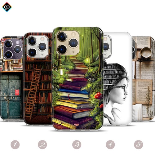Book Worm Phone Case Book Themed Iphone 14 13 12 11 Case - Etsy