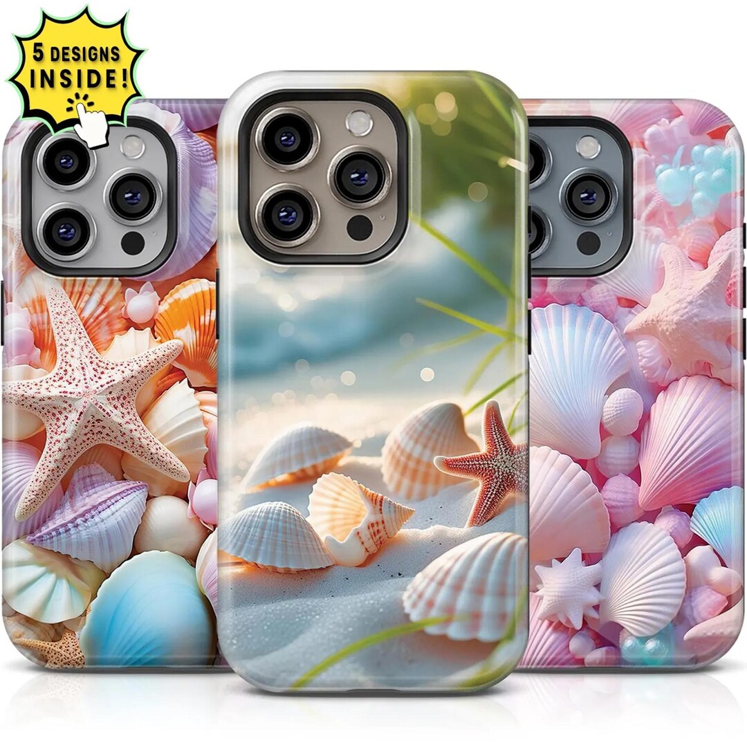 Pastel Coastal Seashell Ocean Beach Phone Case Summer Vibe Aesthetic ...