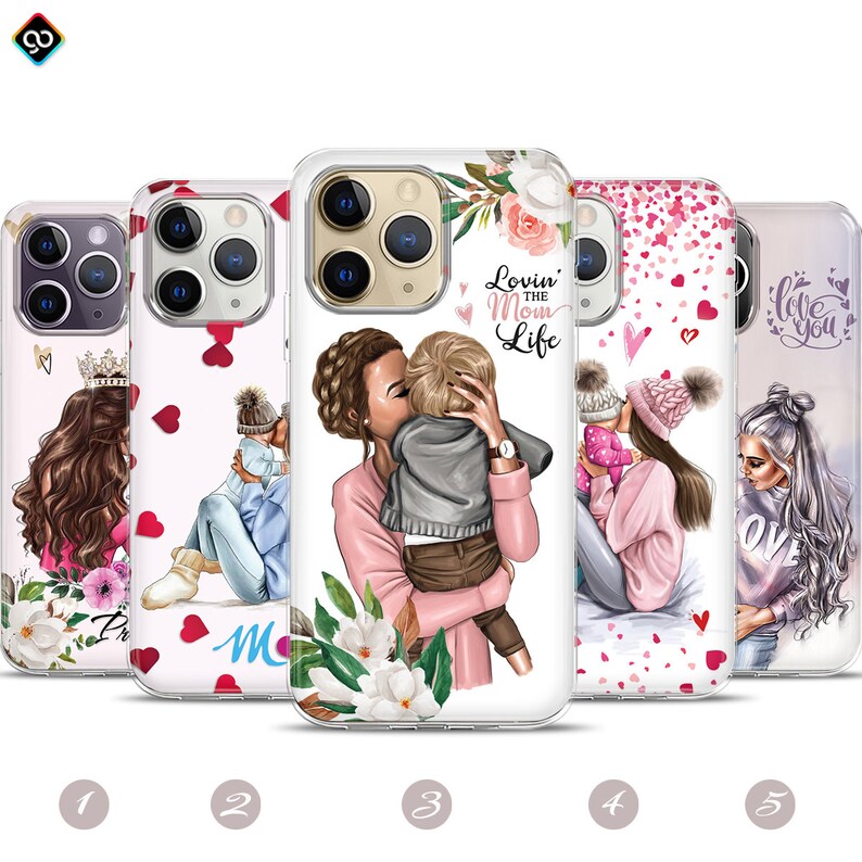 Mom Daughter Phone Casemom of Boy Casemother Phone - Etsy