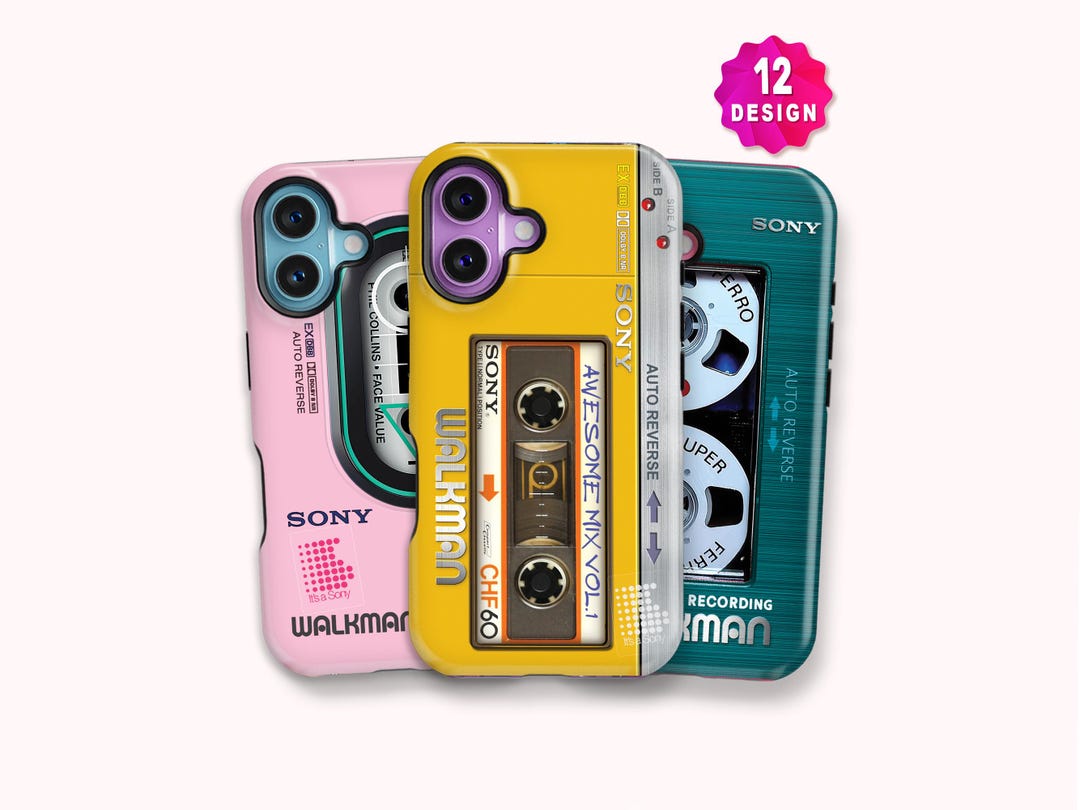 IPhone 17 16 15 Retro Gifts Y2K Walkman Phone Case: 80s 90s Protective ...