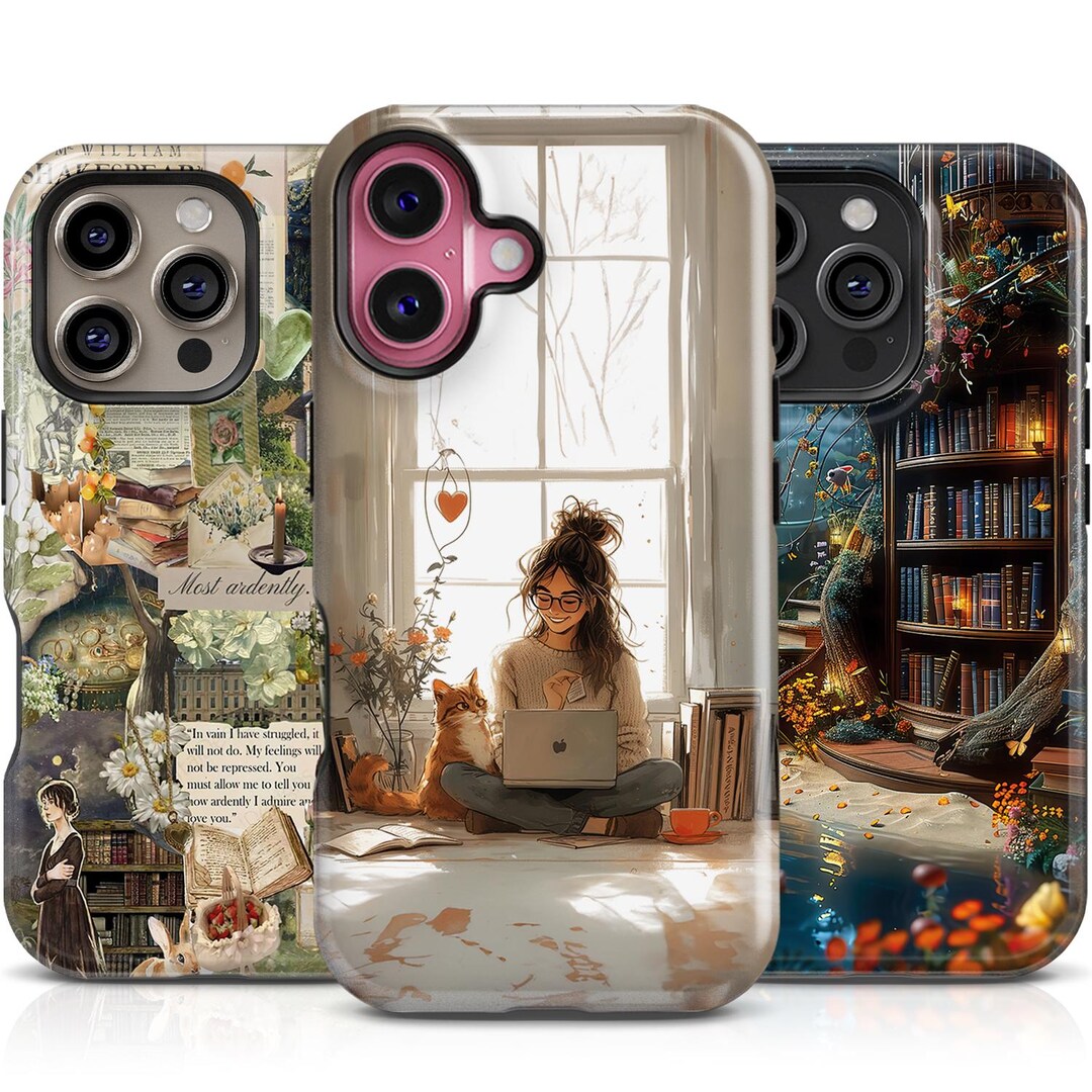 Personalized Book Magsafe Phone Case Bookish Phone Case Bookshelf ...