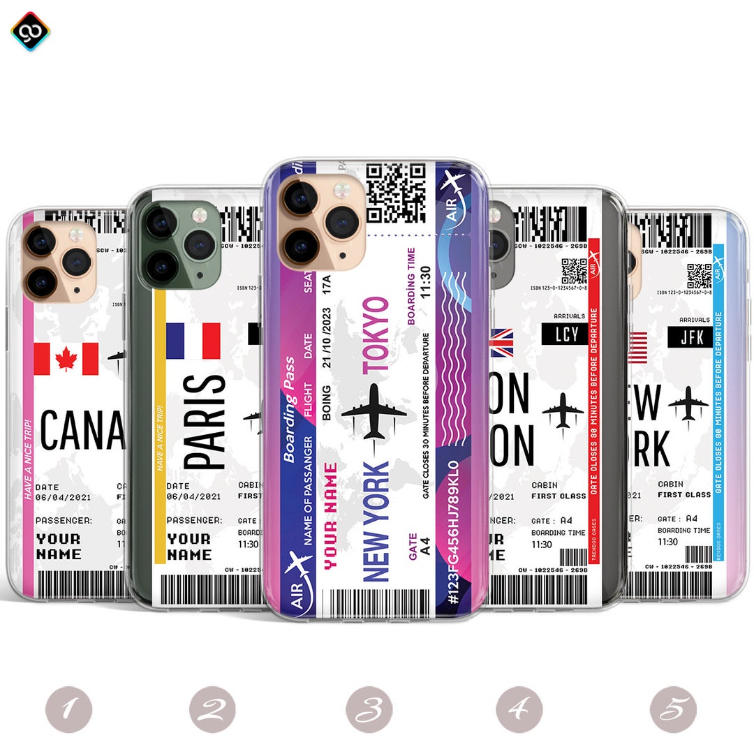 Custom Boarding Pass Magsafe Phone Case, Adventure Travel Phone Case ...
