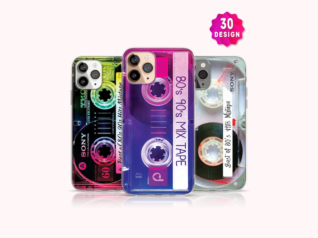 Y2K 80s 90s Retro Mixtape Cassette Tape Phone Case, Music Lover Gifts ...