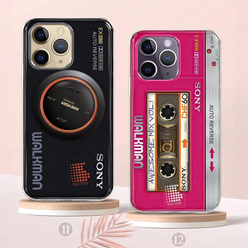 Y2K 80s 90s iPhone 17/16/15 Pro Max Retro Walkman Phone Case: Nostalgia ...