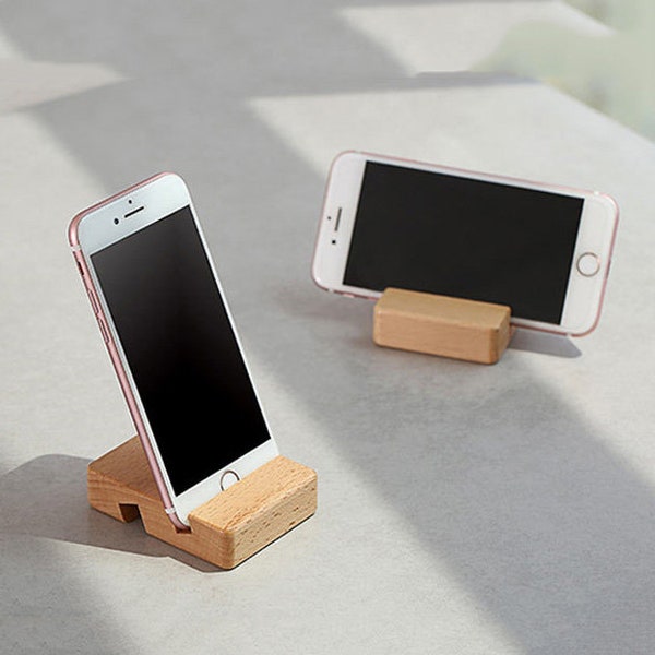 Wooden Phone Holder - Etsy