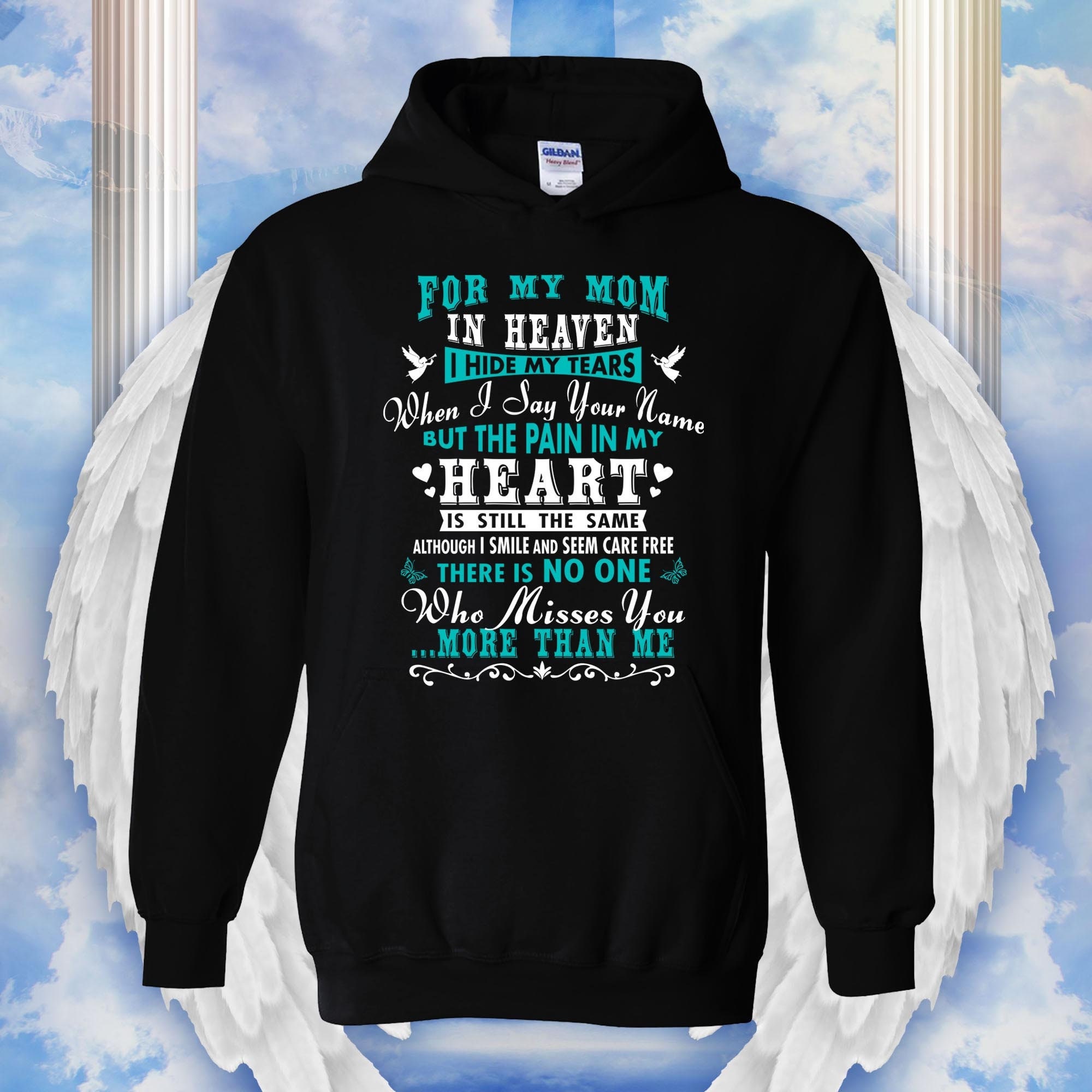 In Loving Memory Hoodie, My Mom in Heaven Memorial Unisex T Shirt ...