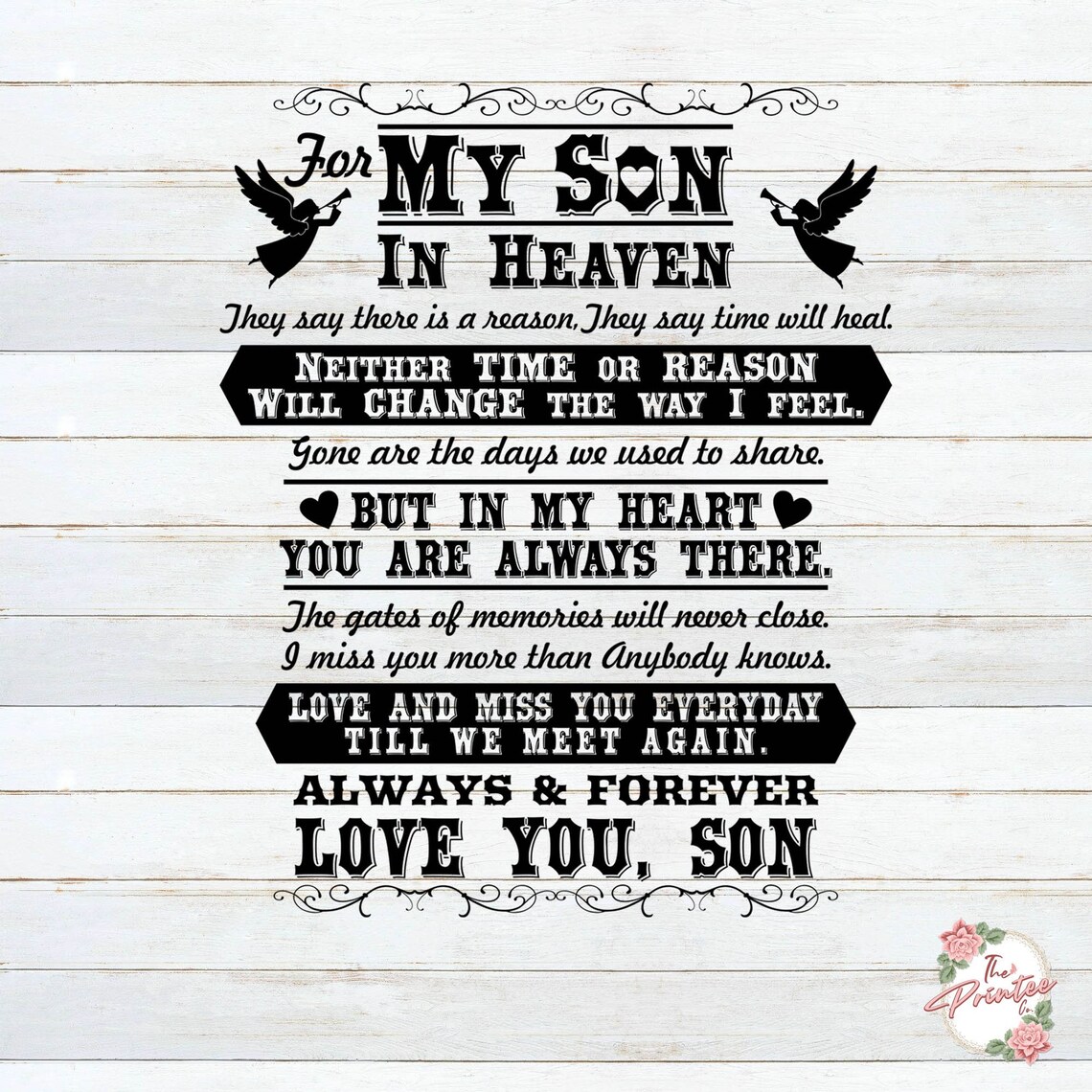 Son in Heaven SVG in Loving Memory SVG My Son is an Angel - Etsy