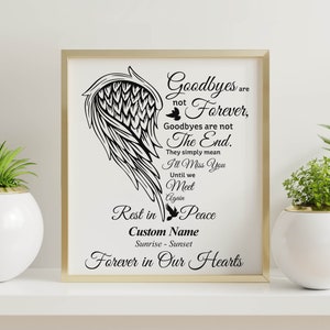 Goodbyes Are Not Forever SVG in Loving Memory SVG Forever in - Etsy