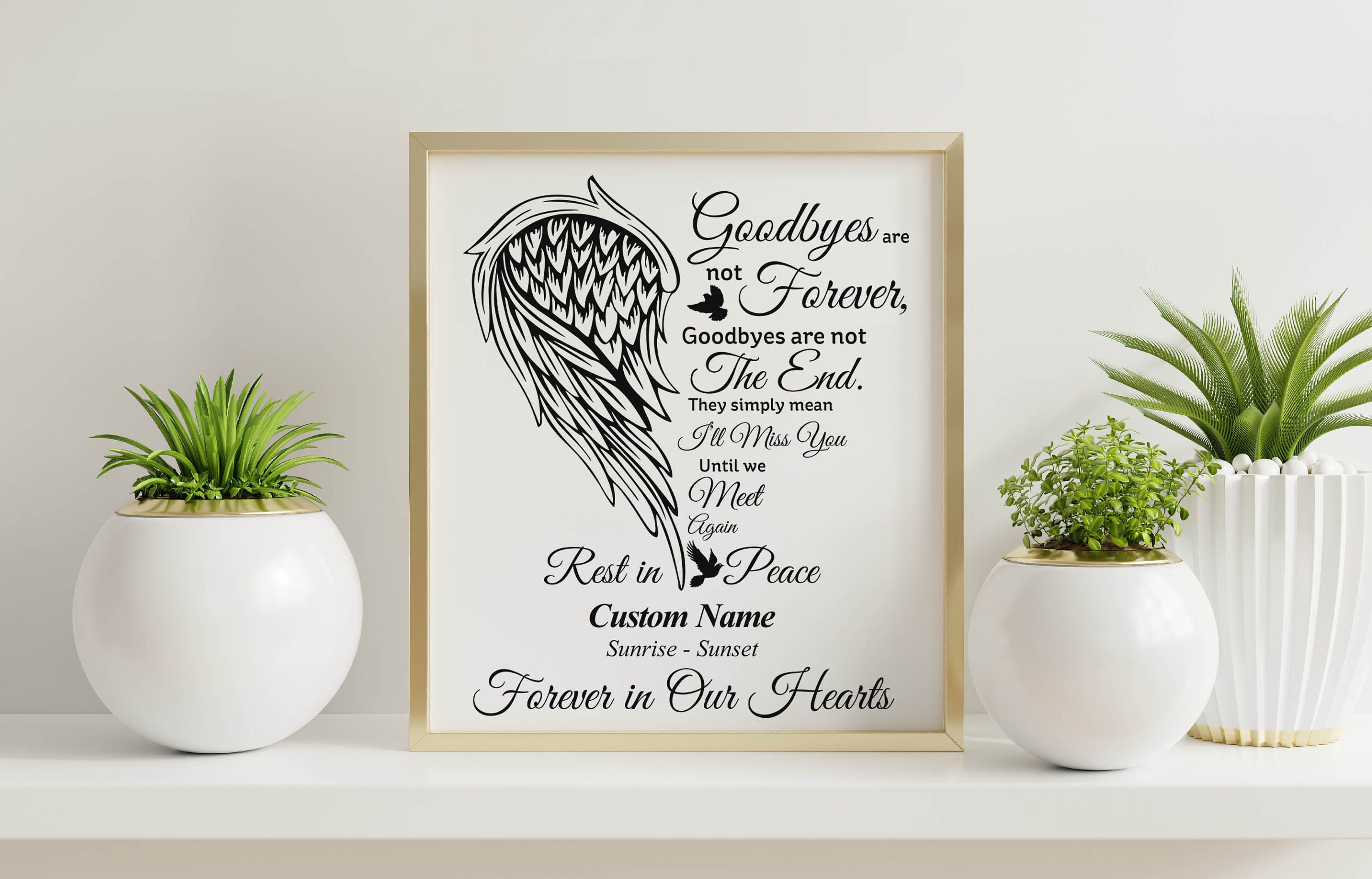 Goodbyes Are Not Forever SVG in Loving Memory SVG Forever in - Etsy