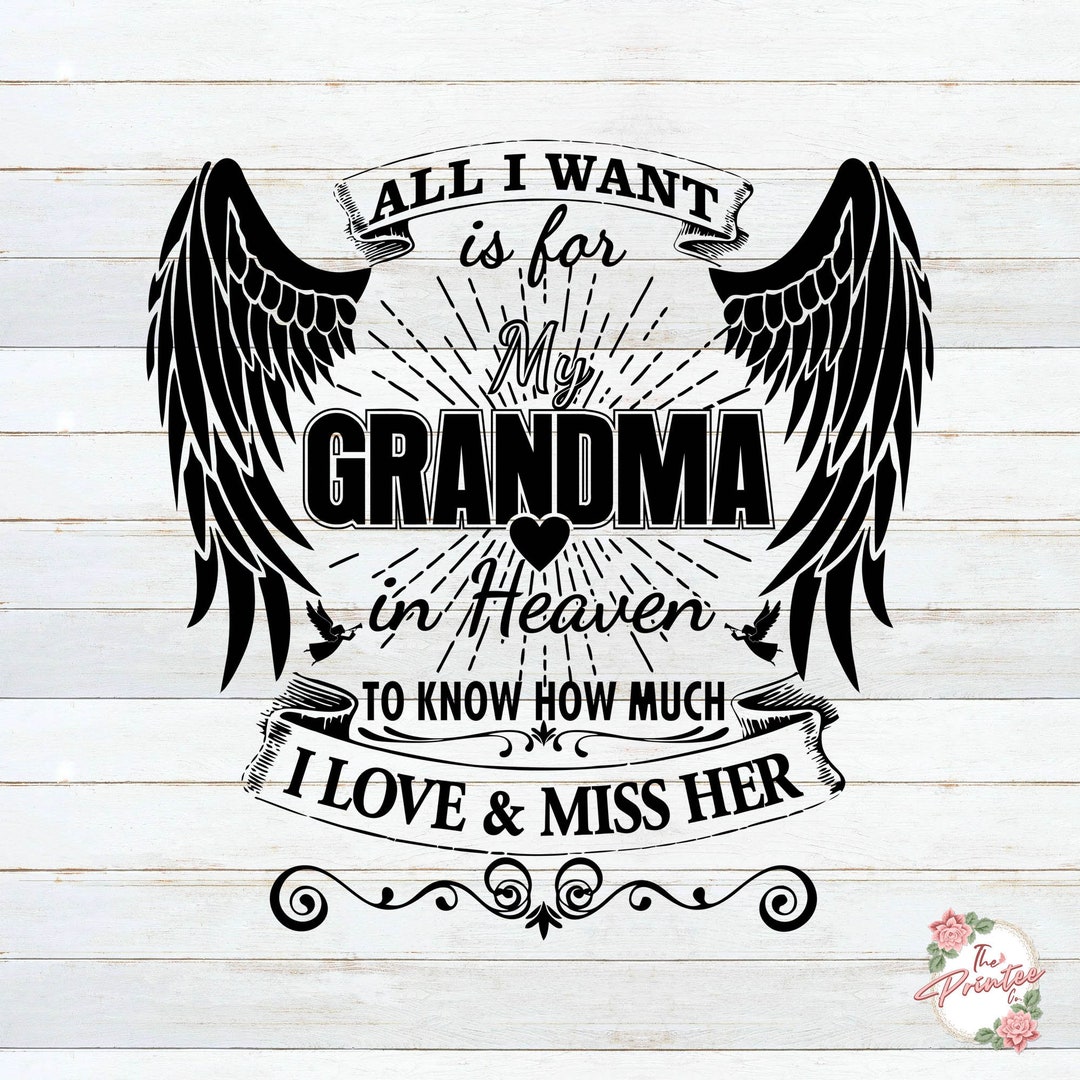 Grandma RIP in Loving Memory SVG Grandmother in Heaven SVG - Etsy