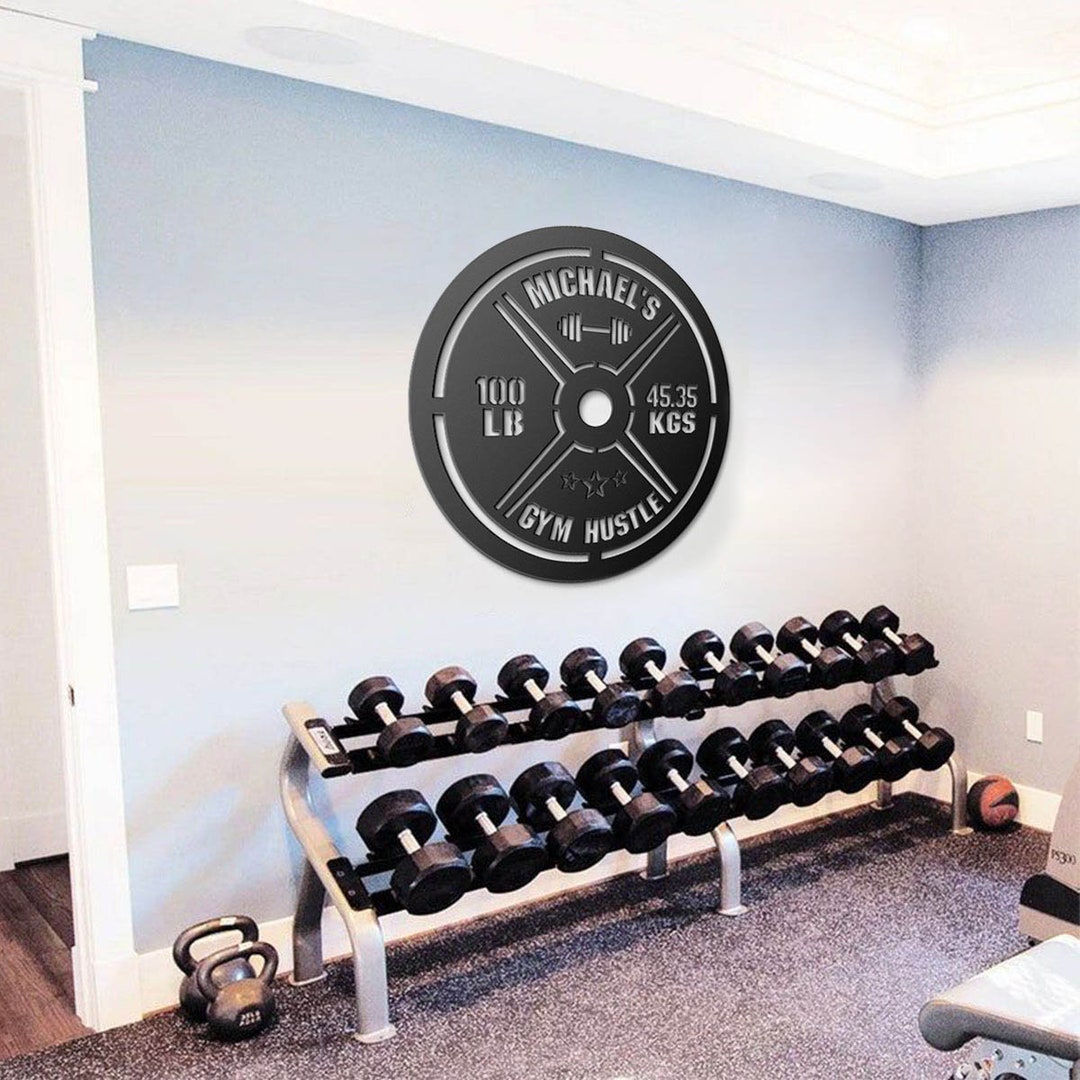 Custom Home Gym Monogram Sign, Garage Gym Sign, Personalized Gift Sign ...