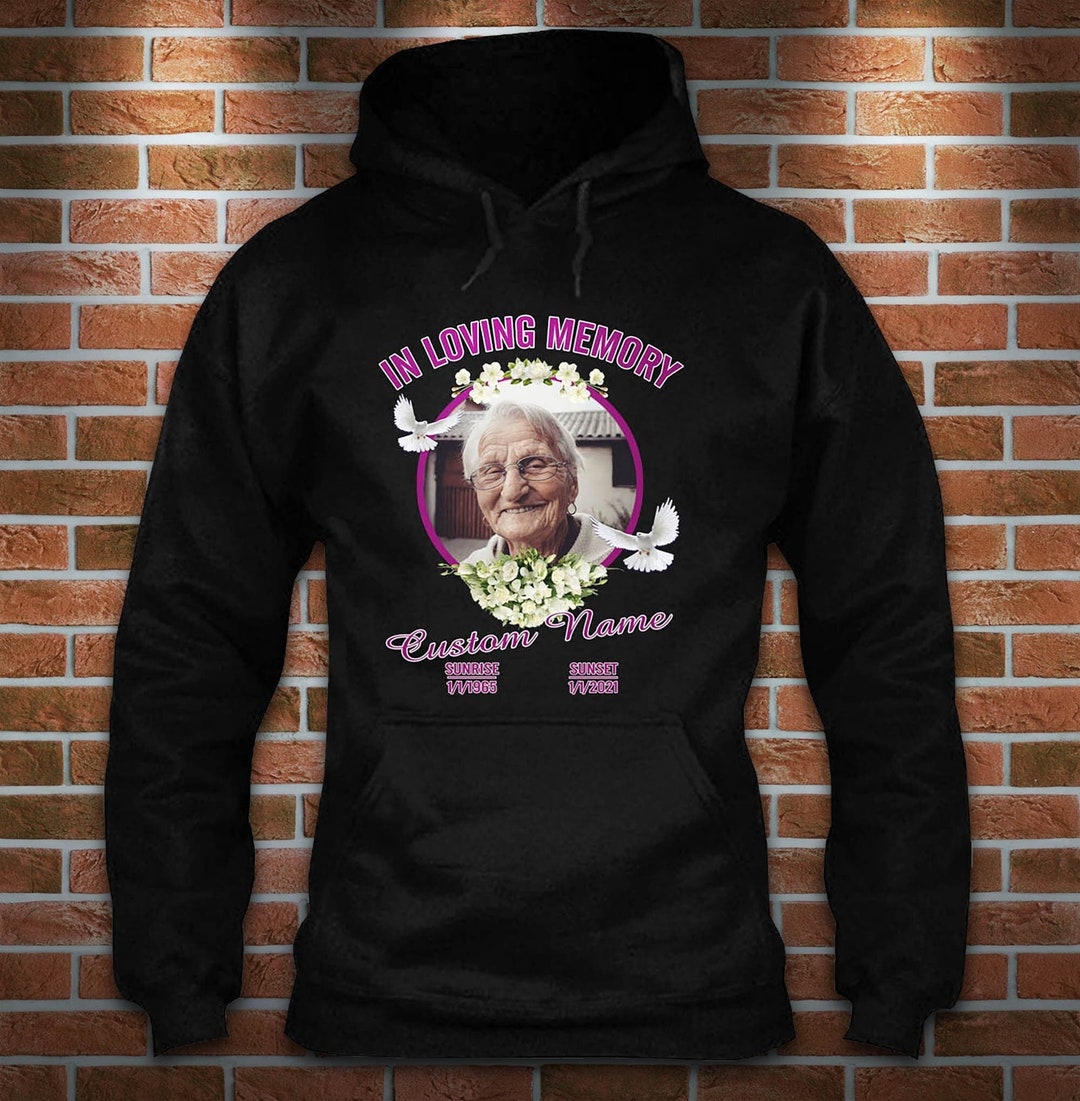 In Loving Memory of Mom, Son, Dad Custom Picture Hoodie, Customizable ...