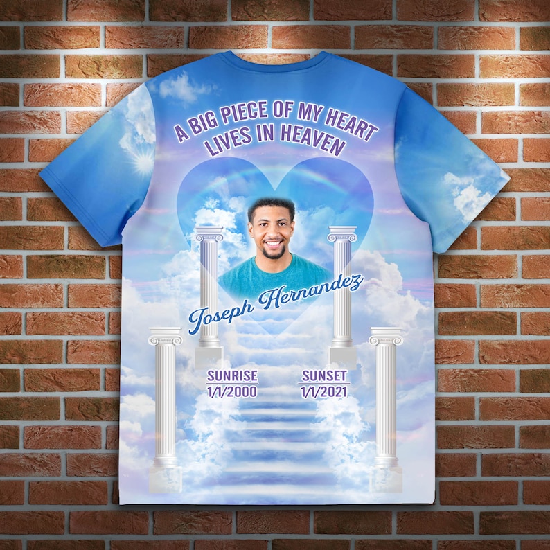 Custom Memorial Hoodie Rest in Peace Picture T-shirt in - Etsy