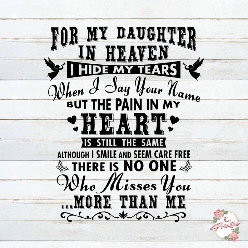 Daughter in Heaven SVG in Loving Memory SVG My Daughter is - Etsy New ...