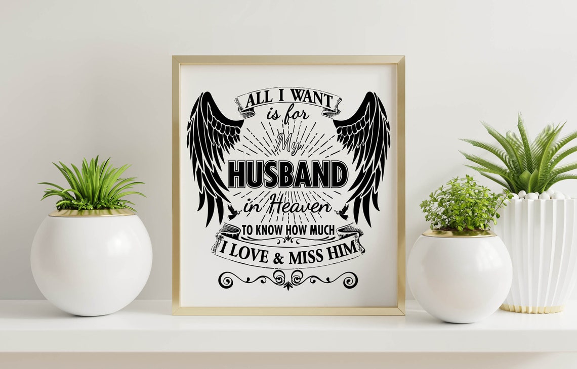 Husband in Heaven SVG in Loving Memory SVG My Husband is an - Etsy