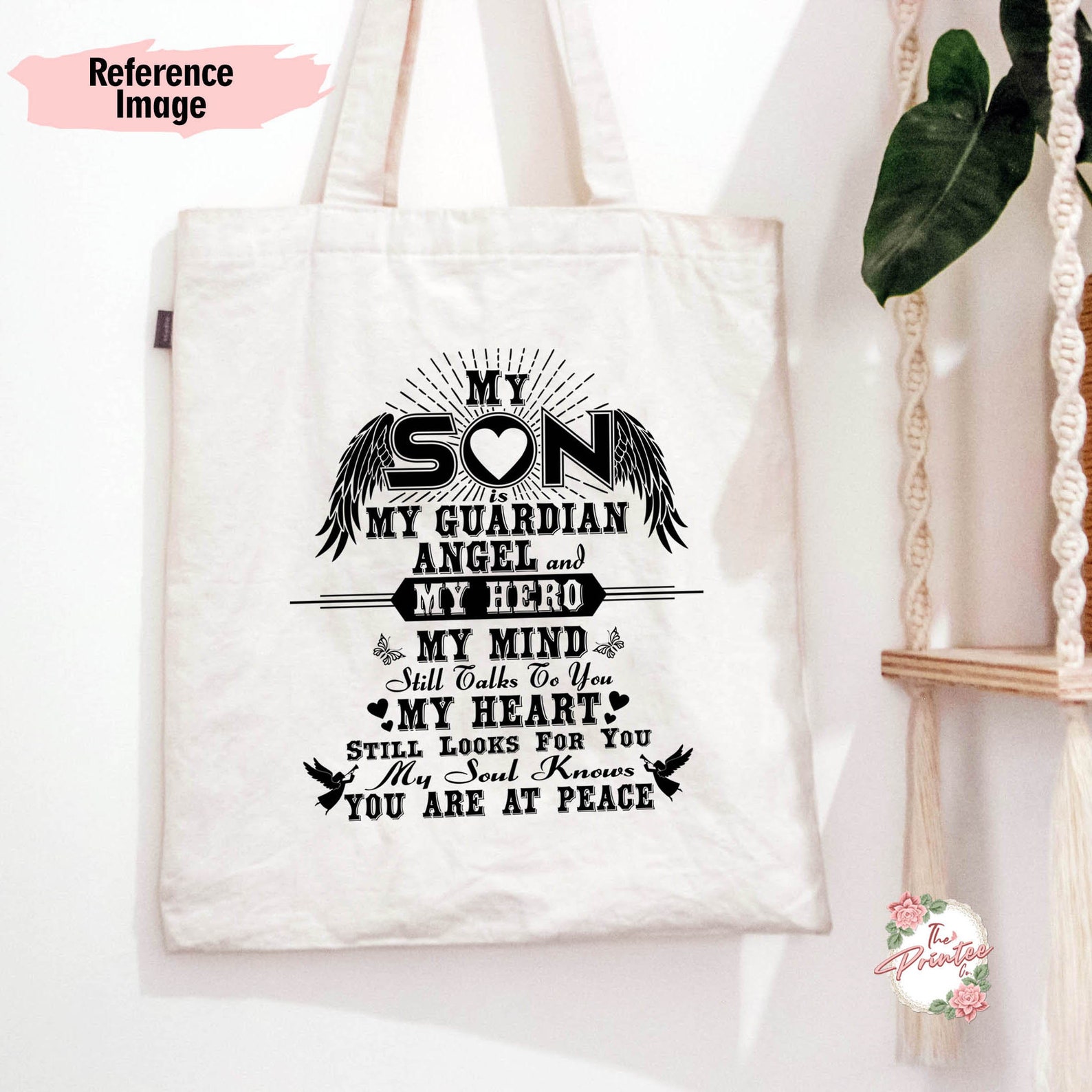 My Son is My Guardian Angel SVG in Loving Memory SVG Son in - Etsy
