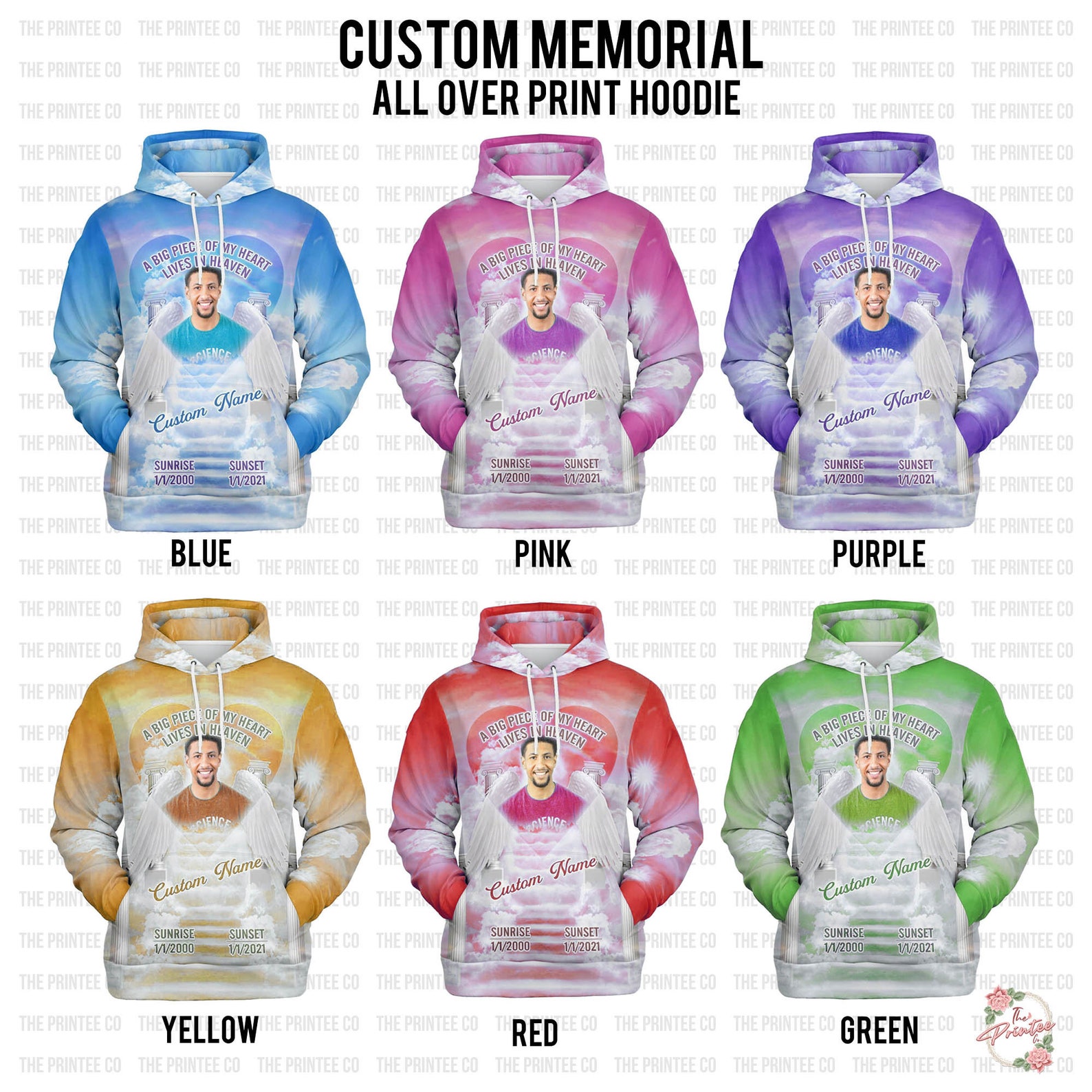 Custom Memorial Hoodie Rest in Peace Picture T-shirt in - Etsy