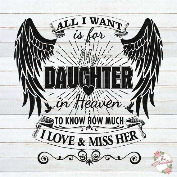 Daughter RIP in Loving Memory SVG Daughter in Heaven SVG - Etsy