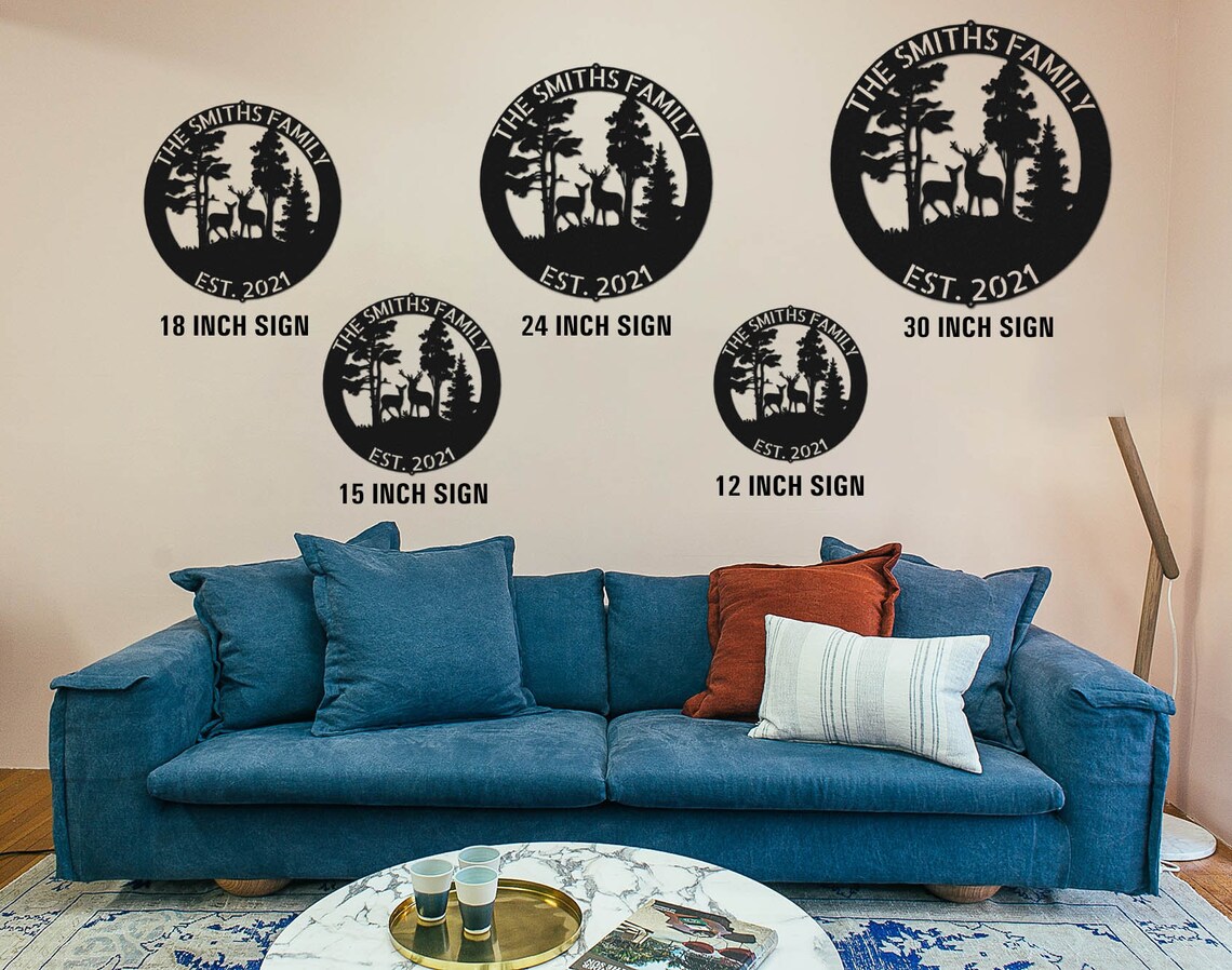 Personalized Deer Metal Cabin Sign Outdoor Hunter Hunting - Etsy