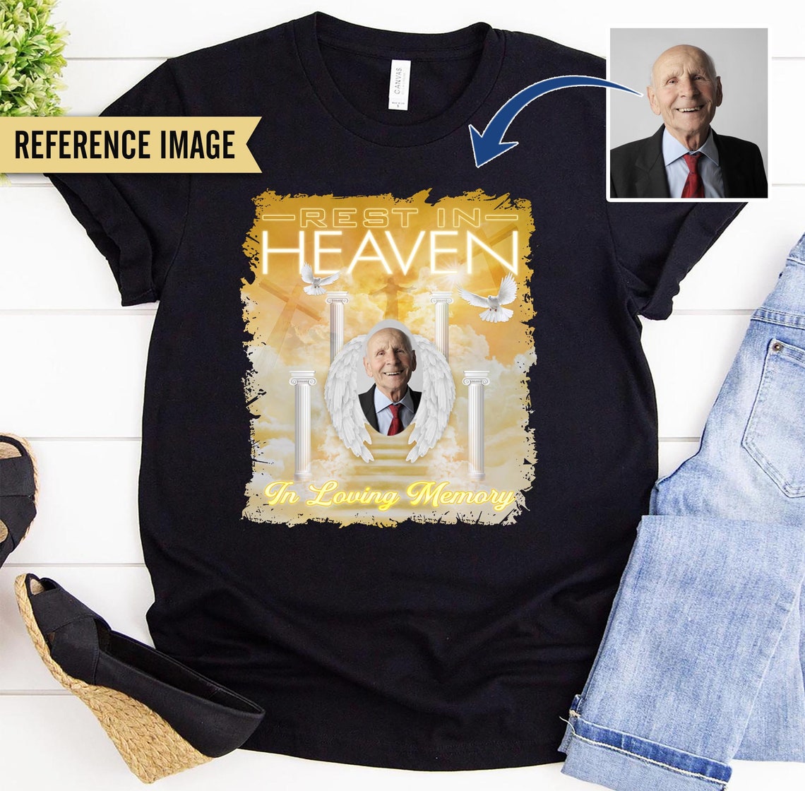 RIP Rest in Heaven Sublimation Background Template in Loving - Etsy