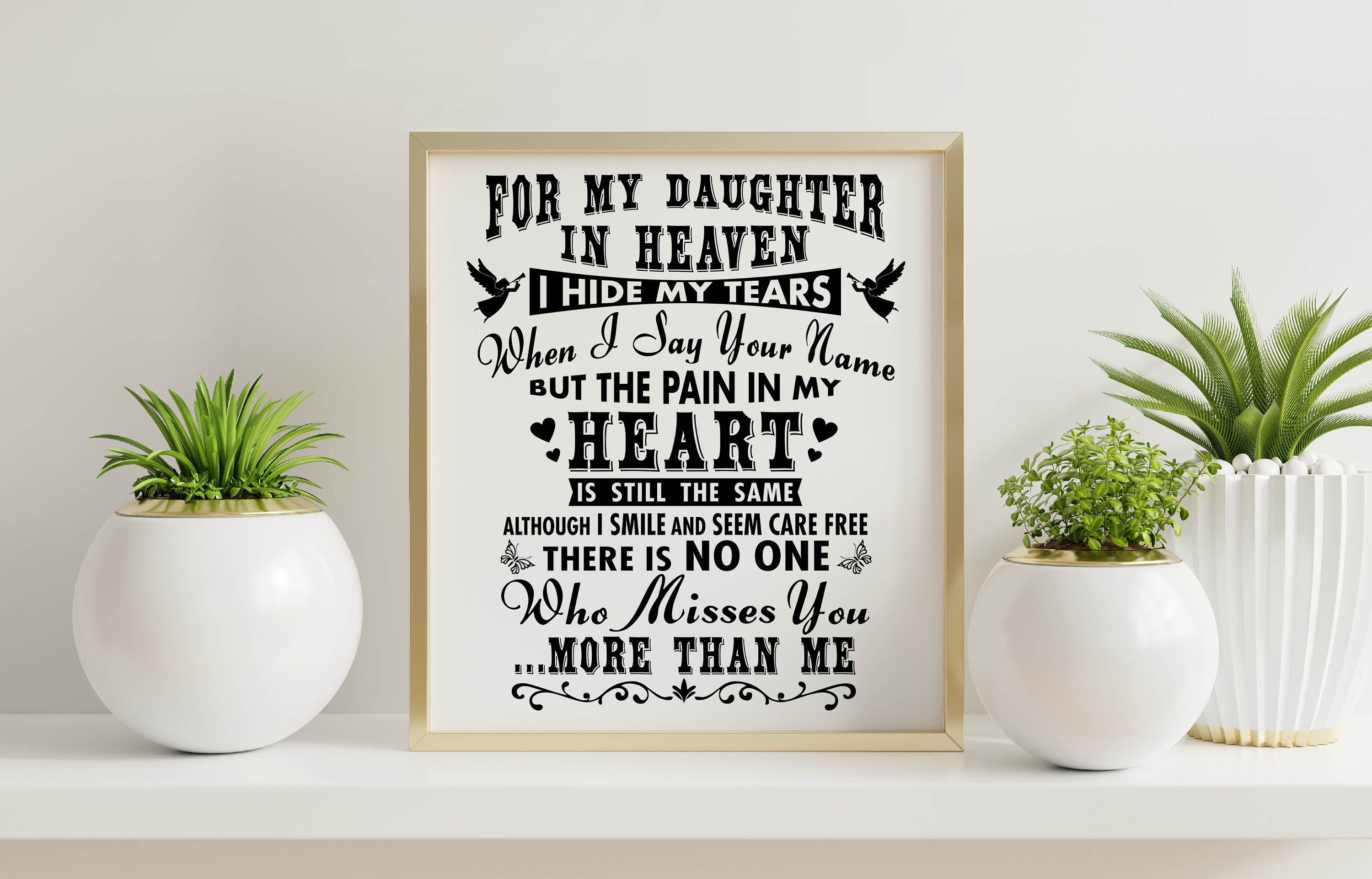 Daughter in Heaven SVG in Loving Memory SVG My Daughter is - Etsy