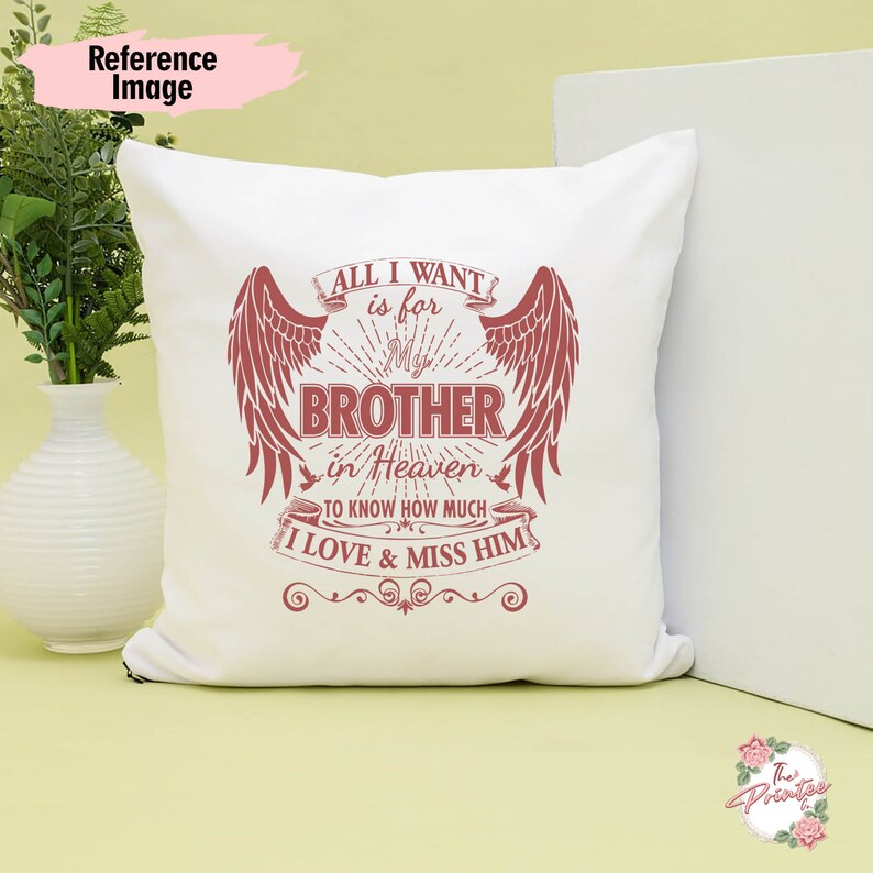 Brother in Heaven SVG in Loving Memory SVG Angel Wings Svg - Etsy