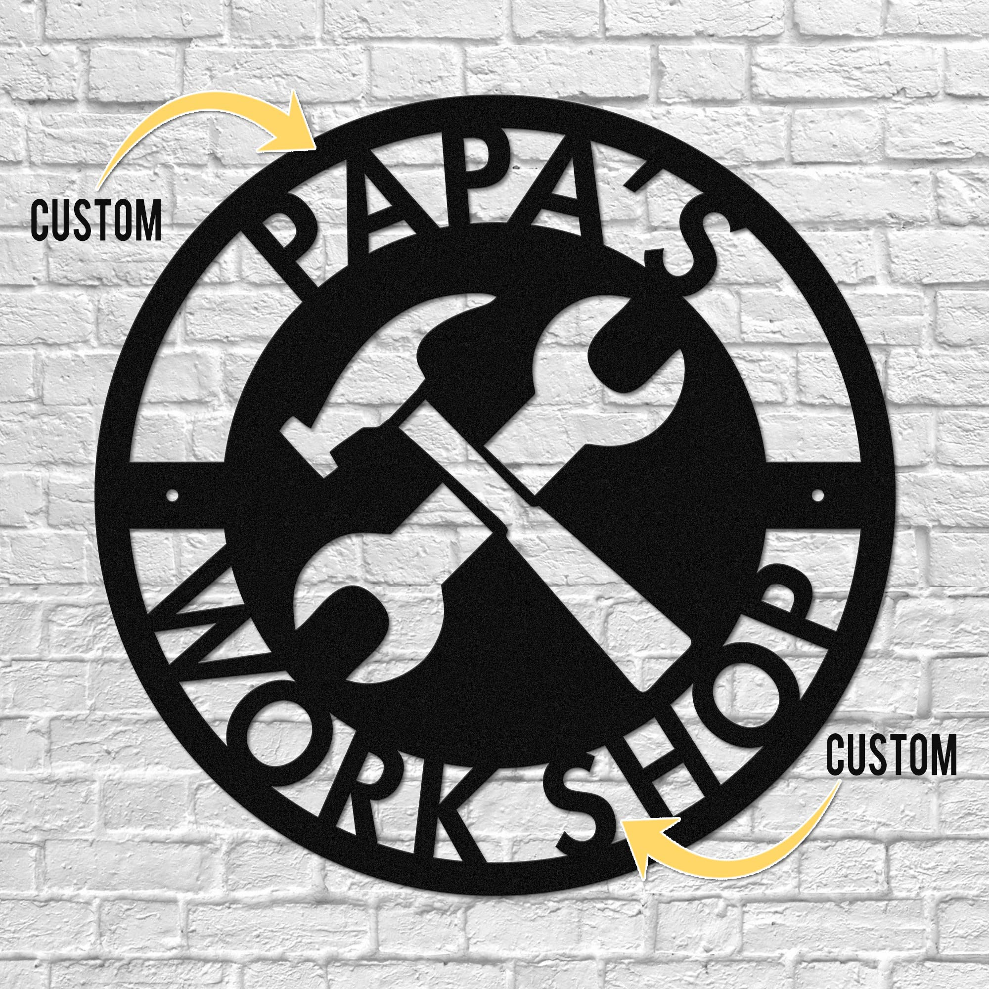Personalized Father's Day Sign for Dad Papas Work Shop - Etsy