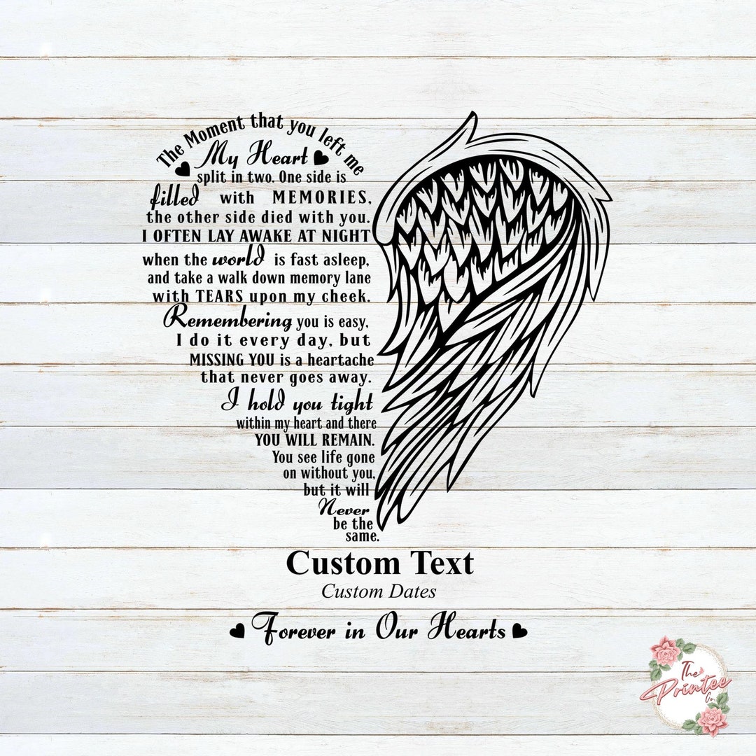 In Loving Memory SVG Forever in My Heart SVG RIP Svg Rest - Etsy