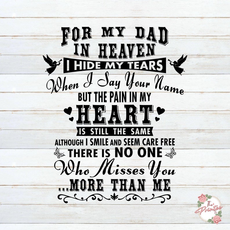 Dad in Heaven SVG in Loving Memory SVG RIP Dad Png I Hide - Etsy Singapore
