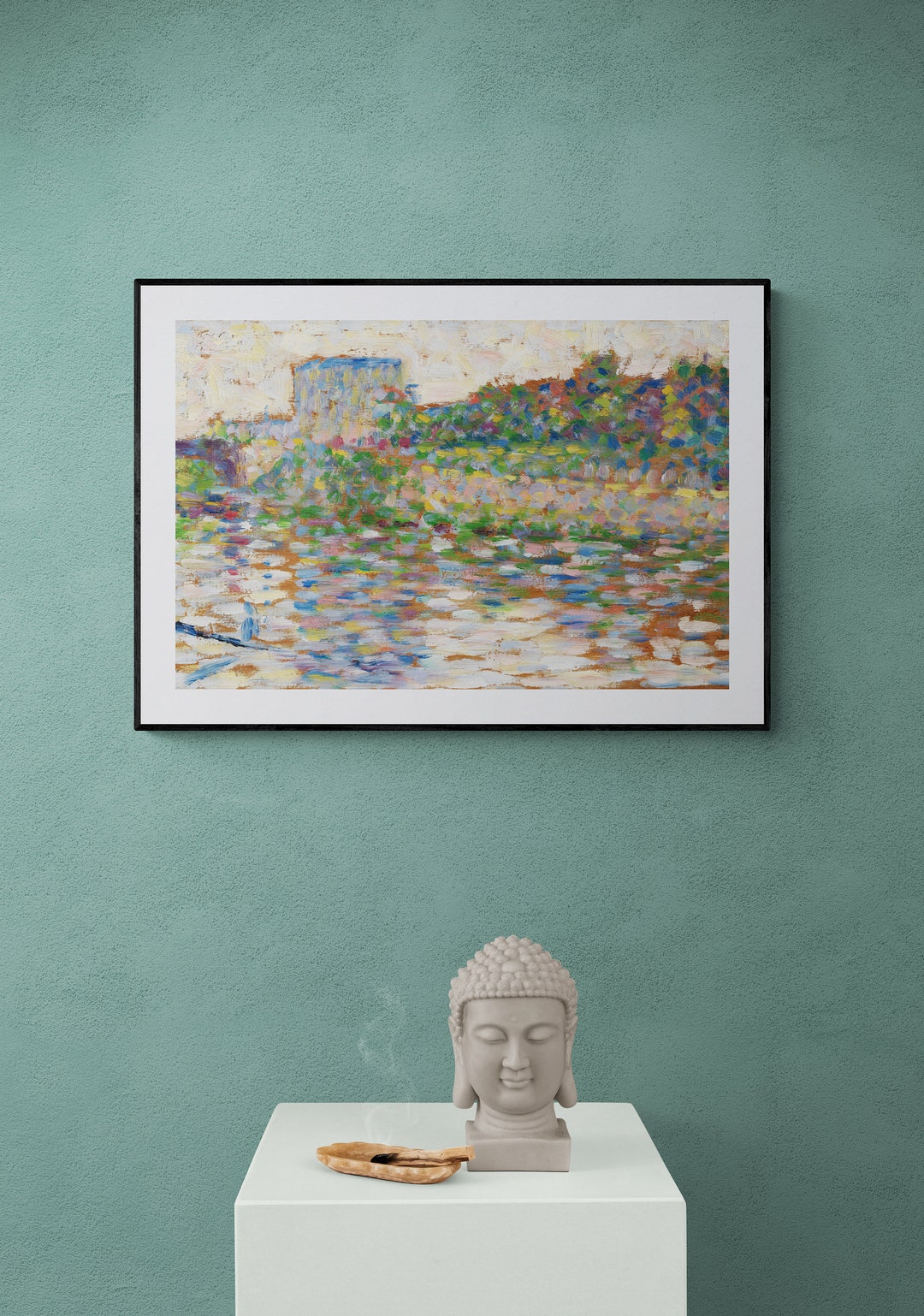 Georges Seurat Print: the Seine at Courbevoie . Abstract, Impressionism ...