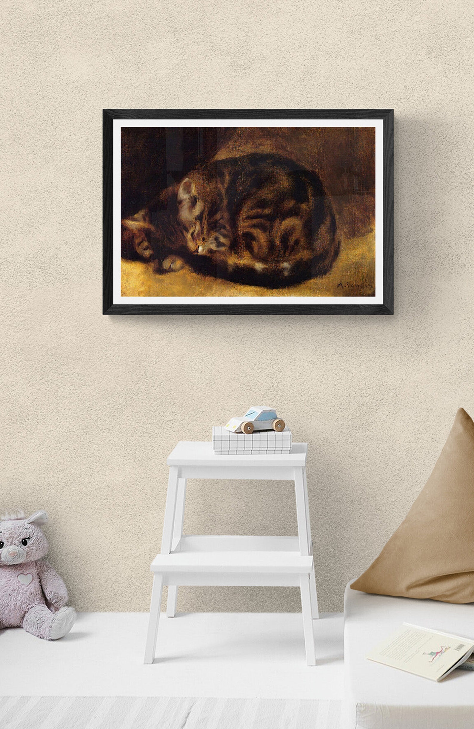 Sleeping Cat Pierre-august Renoir. Famous Painting. Canvas | Etsy