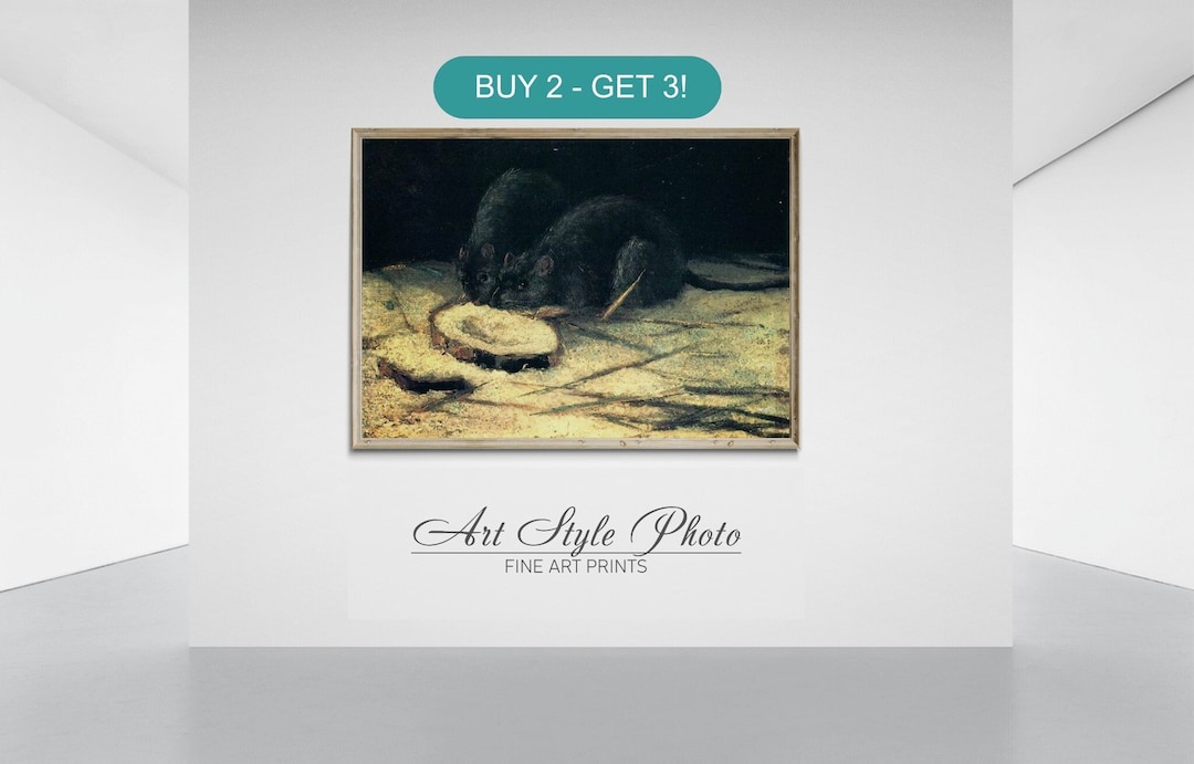 Van Gogh Print: Two Rats. Van Gogh Paintings on Art Paper or Canvas ...