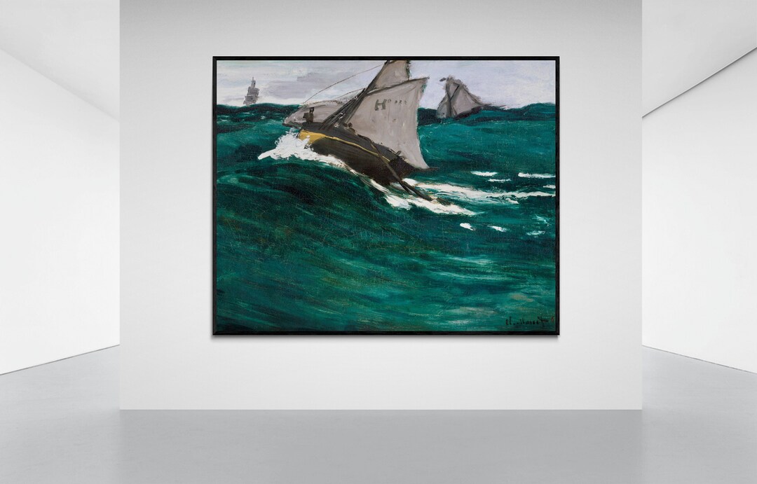 Estampa de Claude Monet: La ola verde. Impresiones de arte de Monet en ...