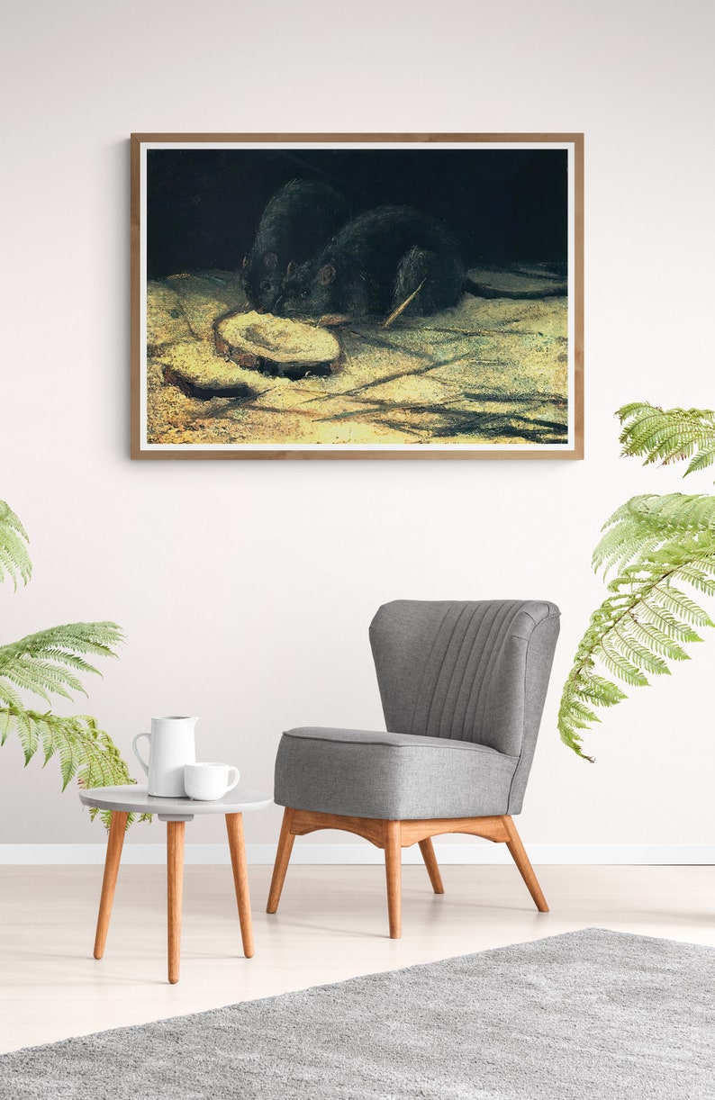 Van Gogh Print: Two Rats. Van Gogh Paintings on Art Paper or Canvas ...