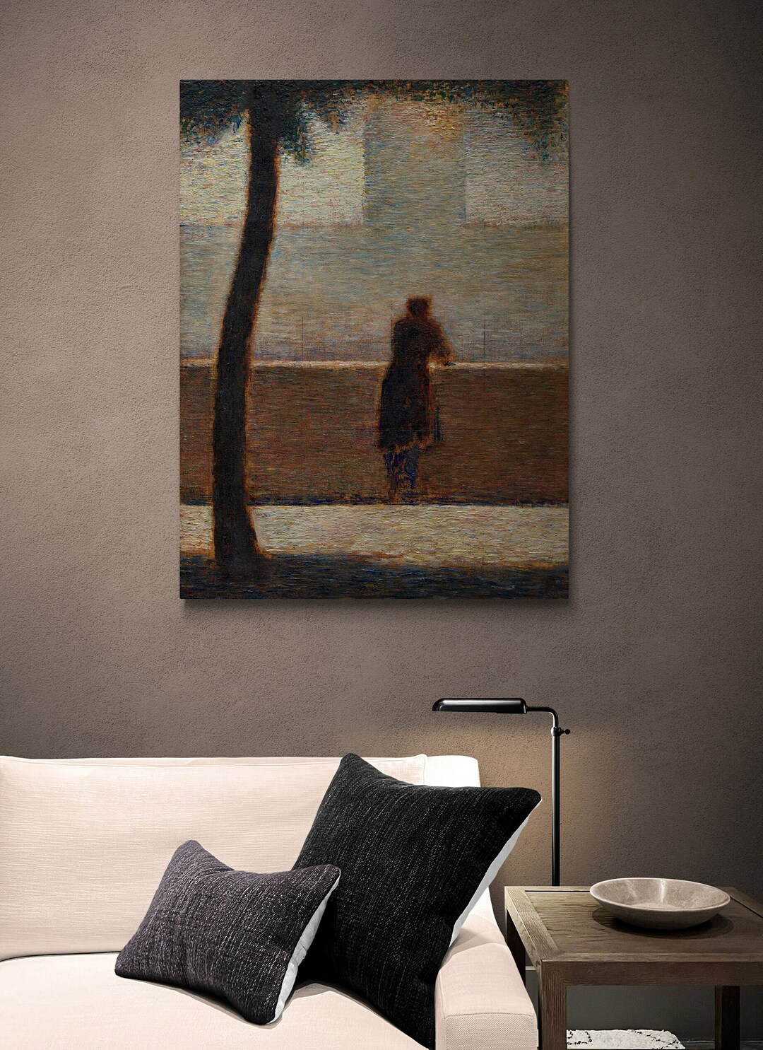Georges Seurat Print: Man Leaning on a Parapet. Art Prints on Canvas or ...