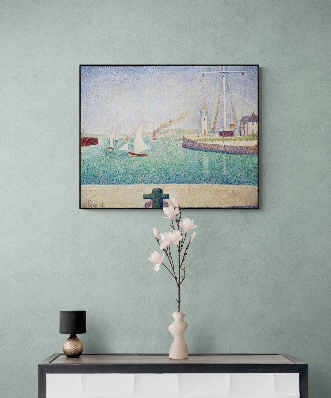 Georges Seurat Print: Entrance of the Port of Honfleur . Art Prints on ...