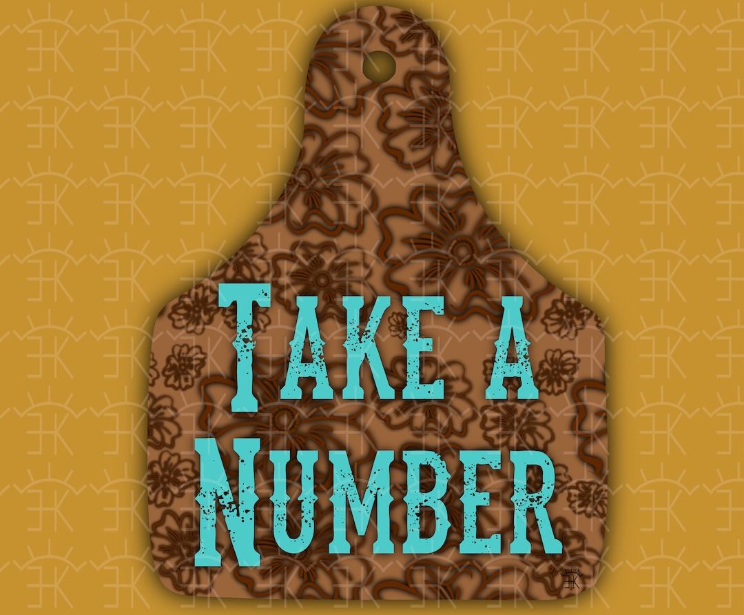 Tooled Leather Cattle Tag PNG | Sublimation Design - Etsy