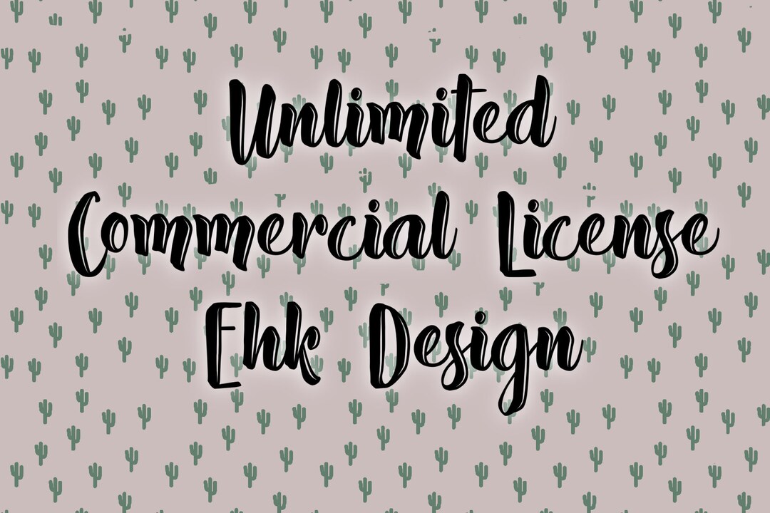 Unlimited Commercial License - Etsy