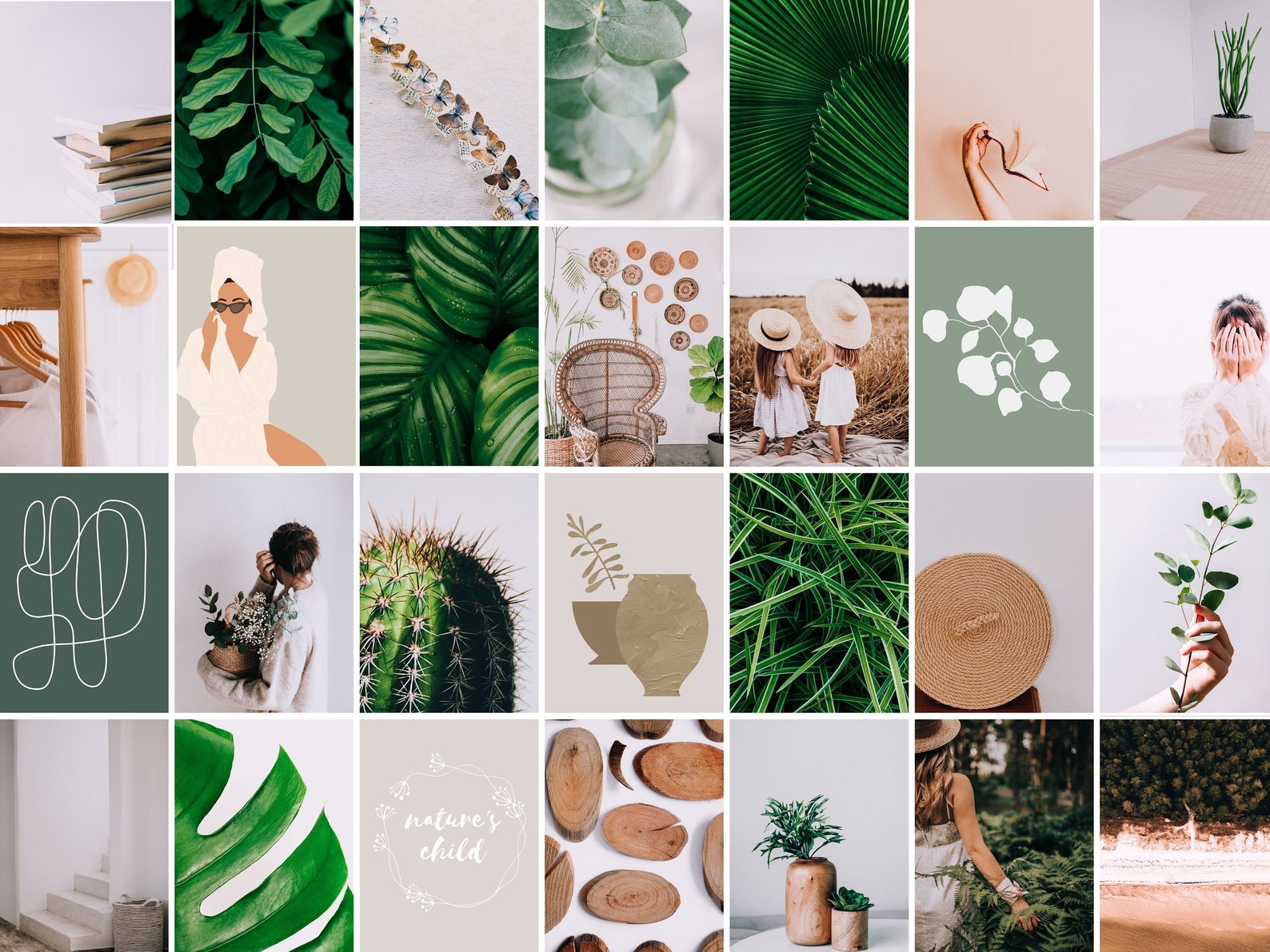 Aesthetic Photo Collage Kit Nature Wall Collage (Instant Download) - Etsy