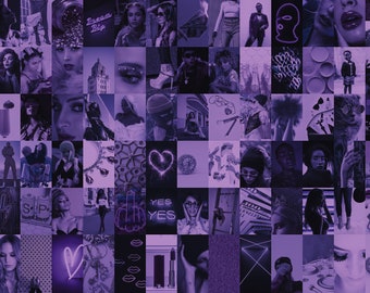Photo Wall Collage Kit Boujee Purple Baddie Aesthetic set - Etsy