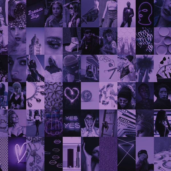 Purple Aesthetic Wall Collage - Etsy