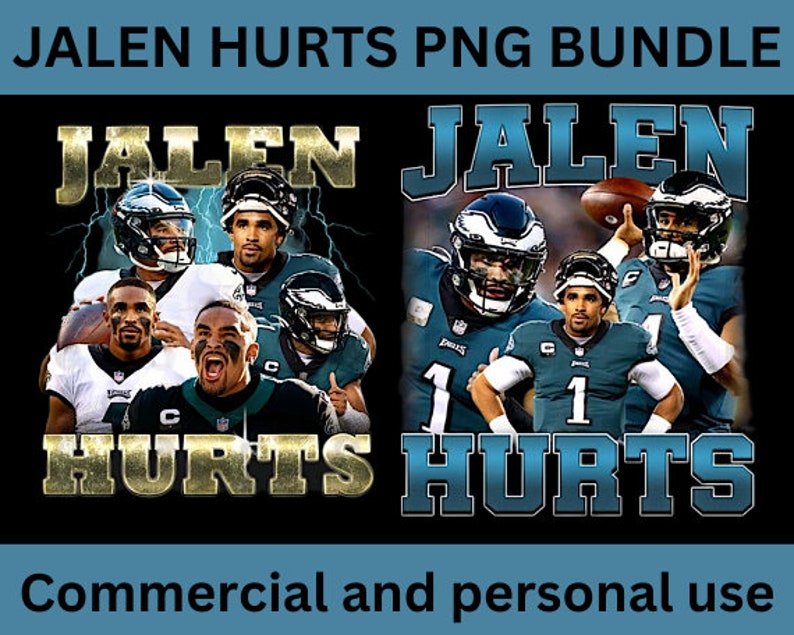 Jalen Hurts PNG Eagles Sublimation Philadelphia Football Digital File Philly Football for Cricut ...