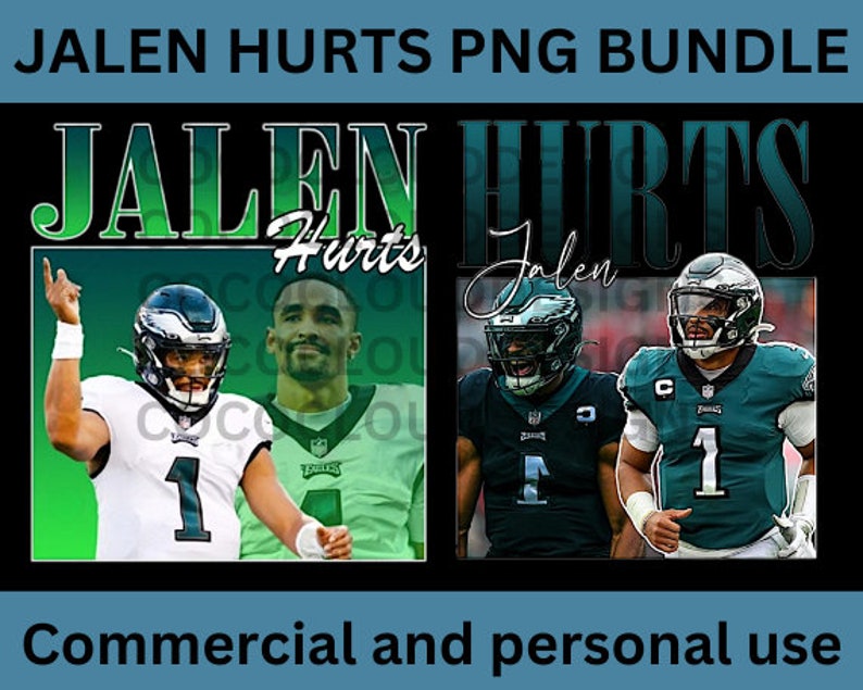 Jalen Hurts PNG Eagles Sublimation Philadelphia Football Digital File Philly Football for Cricut ...