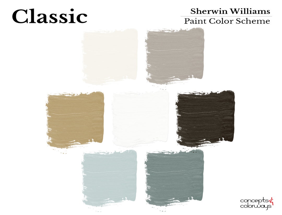 Professional Interior Paint Color Scheme That Coordinates With Sherwin ...