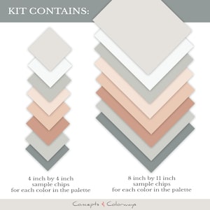 Gray and Peach Paint Color Sample Kit for the Home - Professional ...
